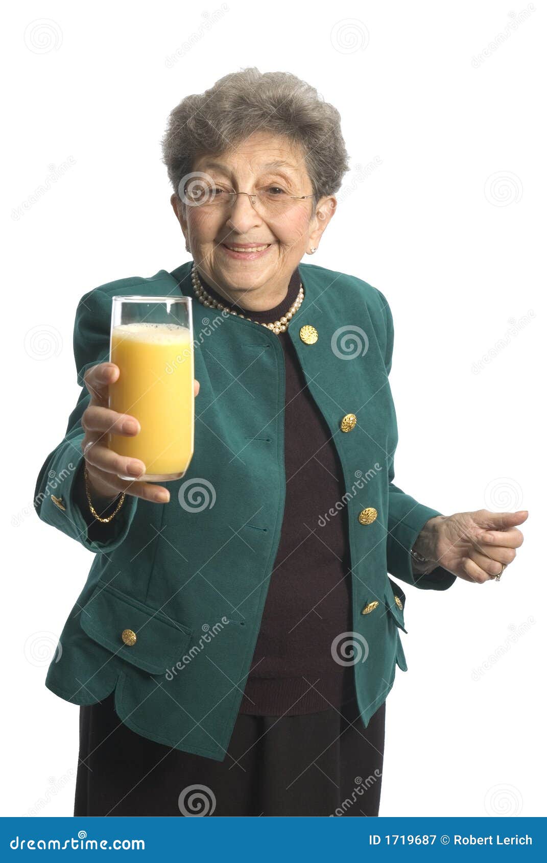 Woman with juice stock image. Image of clerk, glasses - 1719687
