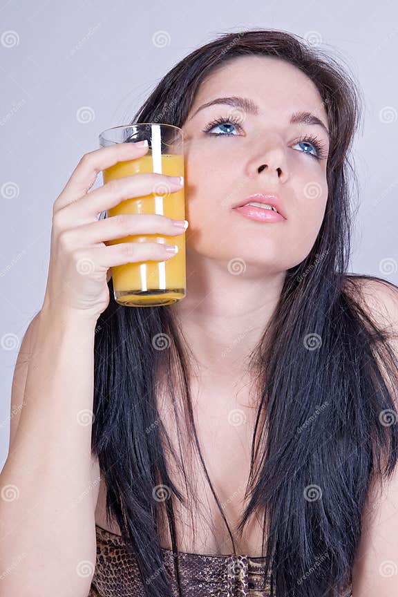 Woman with juice stock image. Image of juice, face, dieting - 22798971