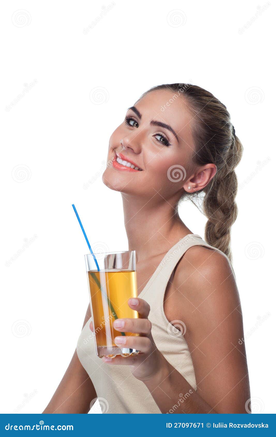 Woman with juice stock image. Image of positivity, female - 27097671