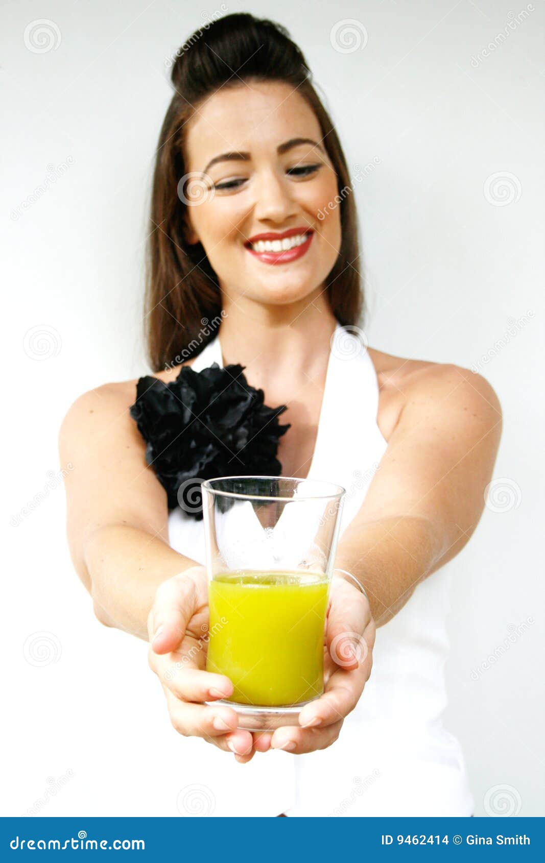 Woman with juice stock photo. Image of face, happy, drink - 9462414