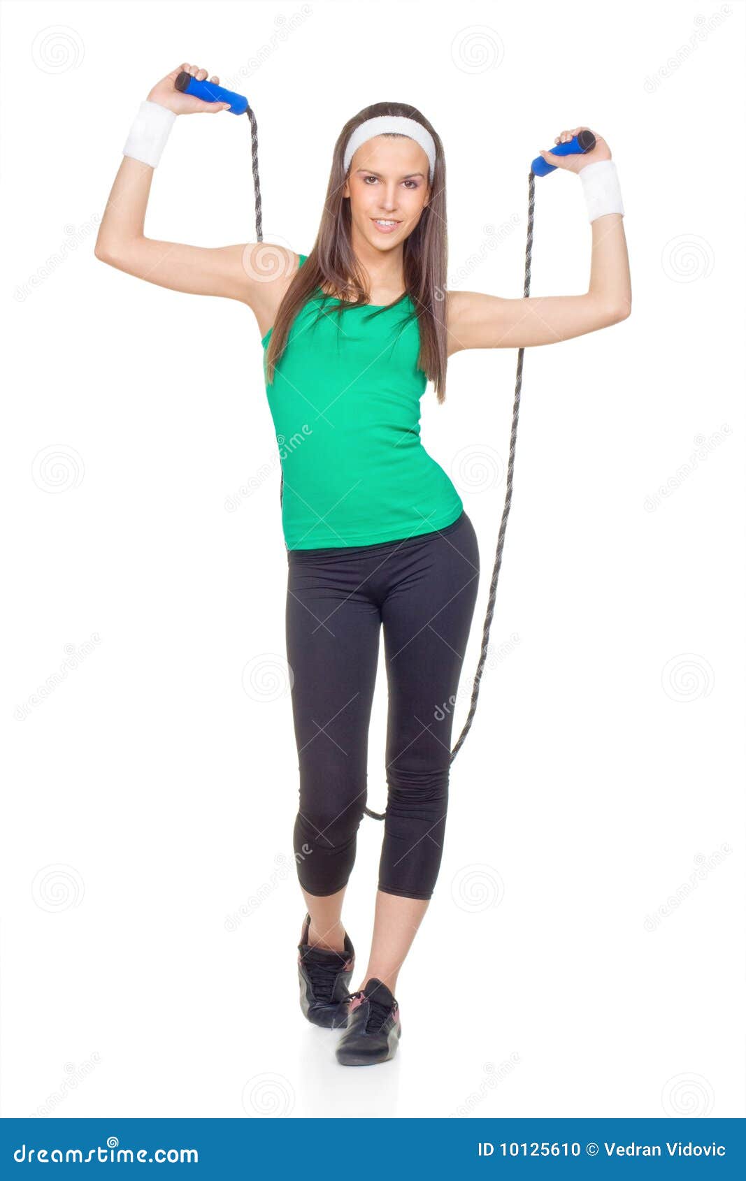 Woman with Jump Rope stock photo. Image of exercise, healthy - 10125610