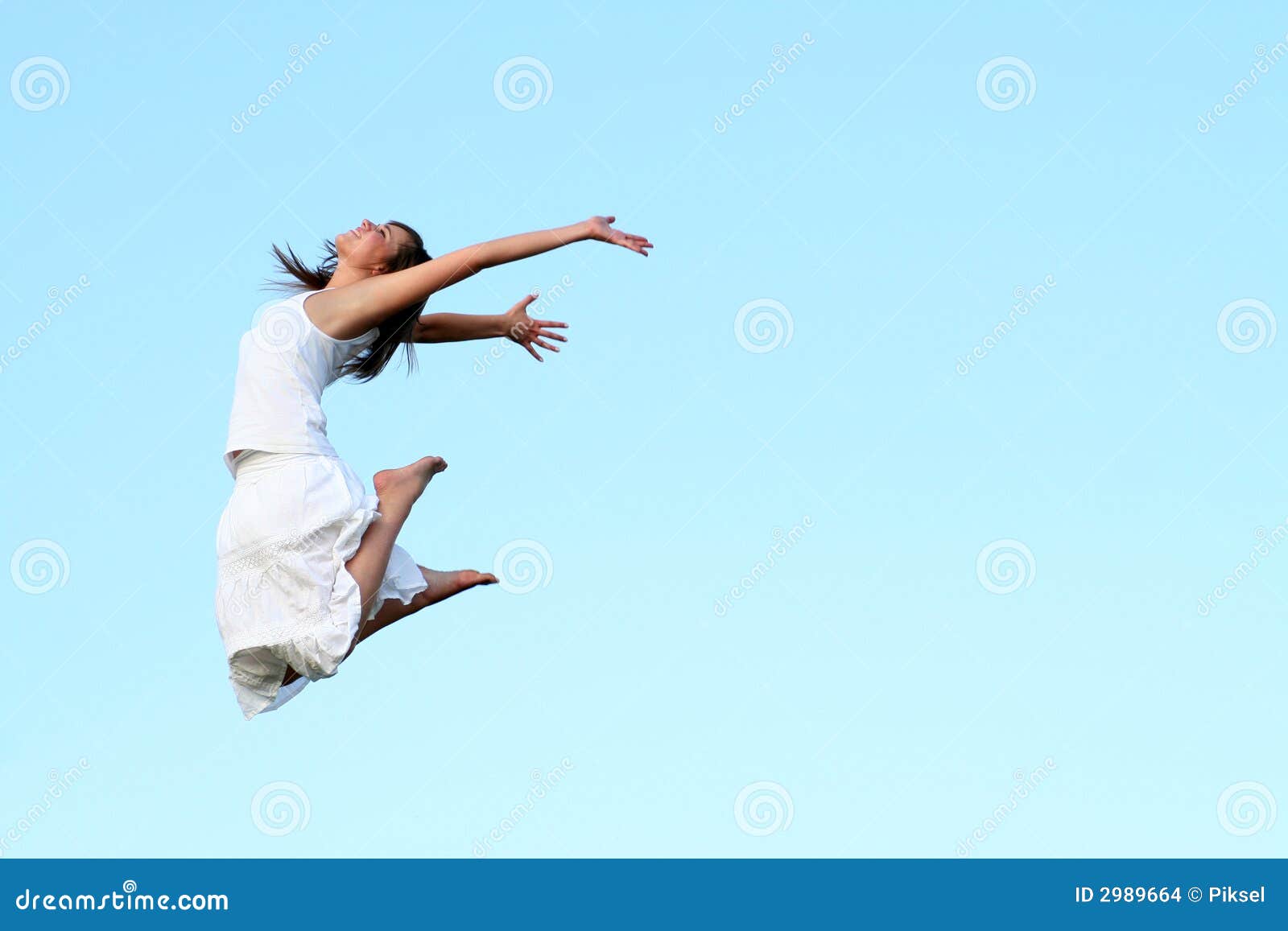 Woman jumping stock photo. Image of spring, action, people - 2989664