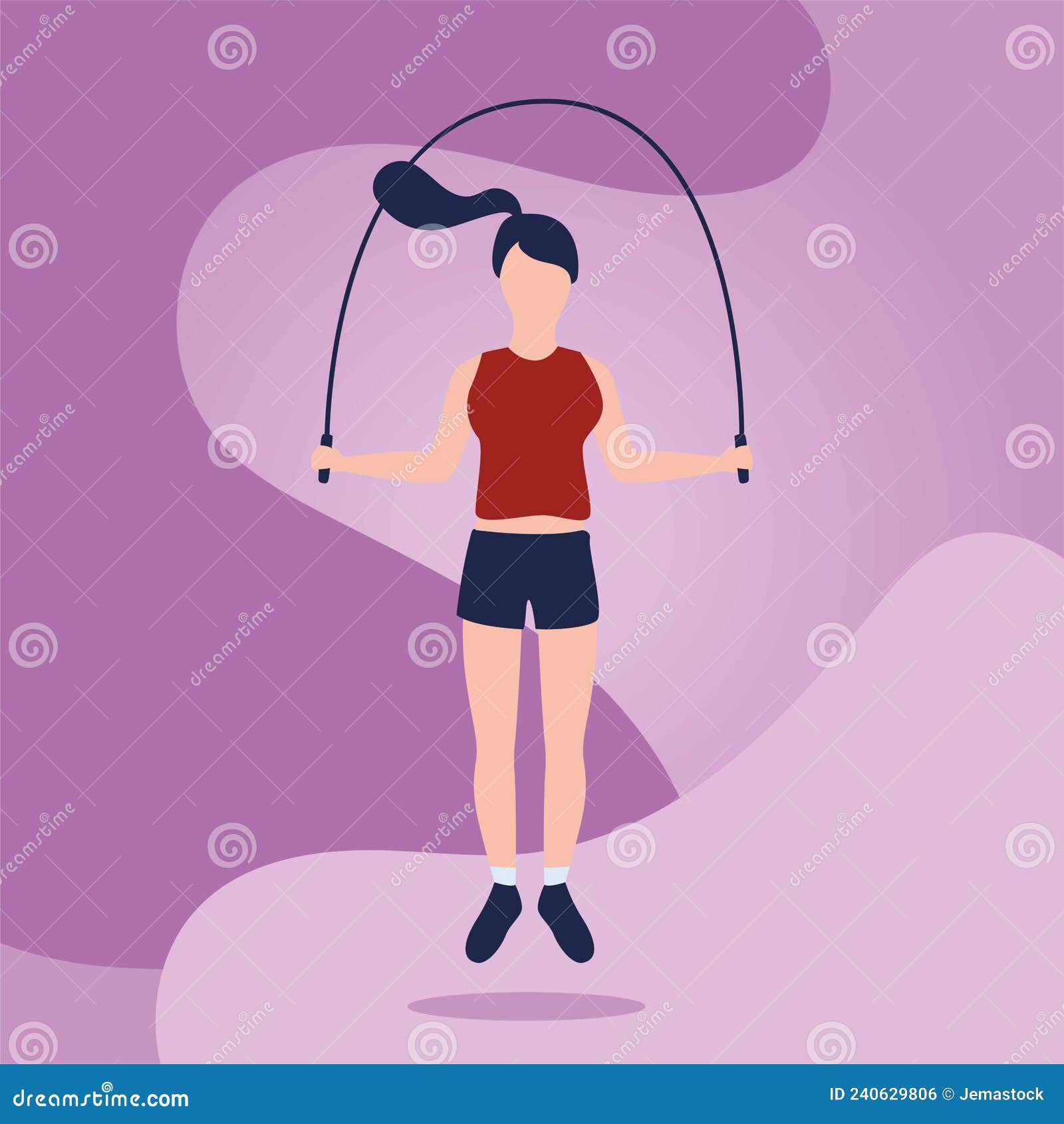 Woman jumping design stock vector. Illustration of movement - 240629806