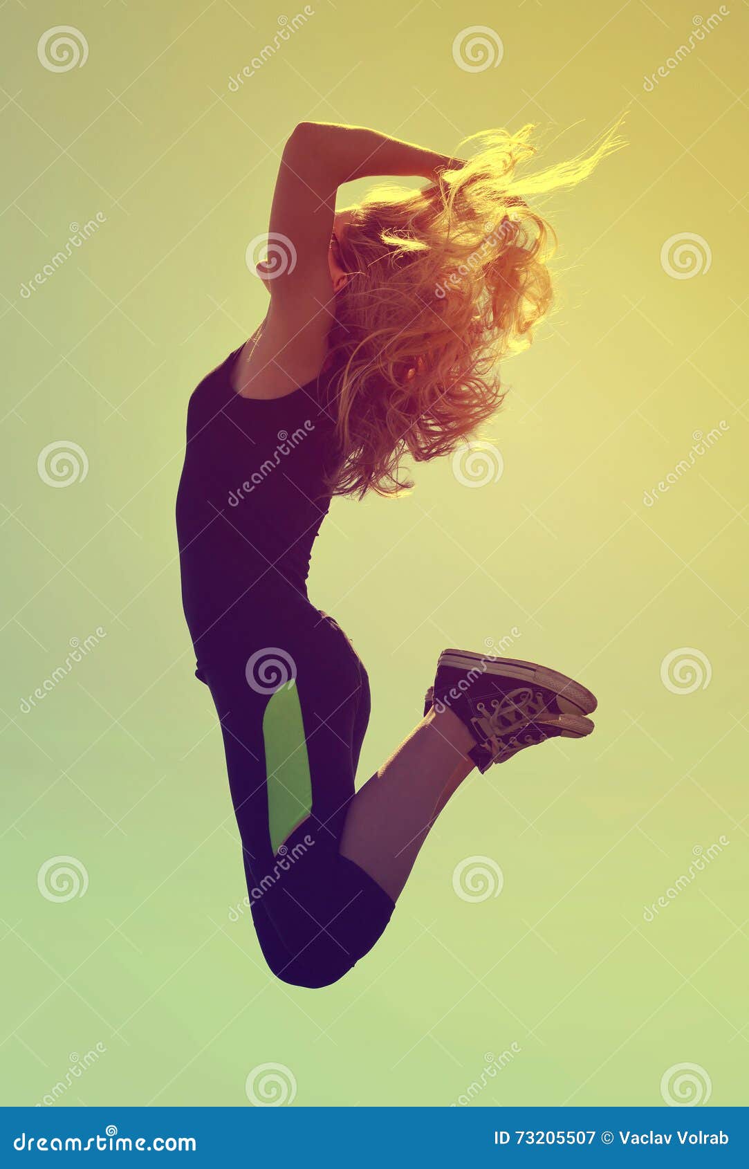 Woman jumping high stock image. Image of girl, activity - 73205507