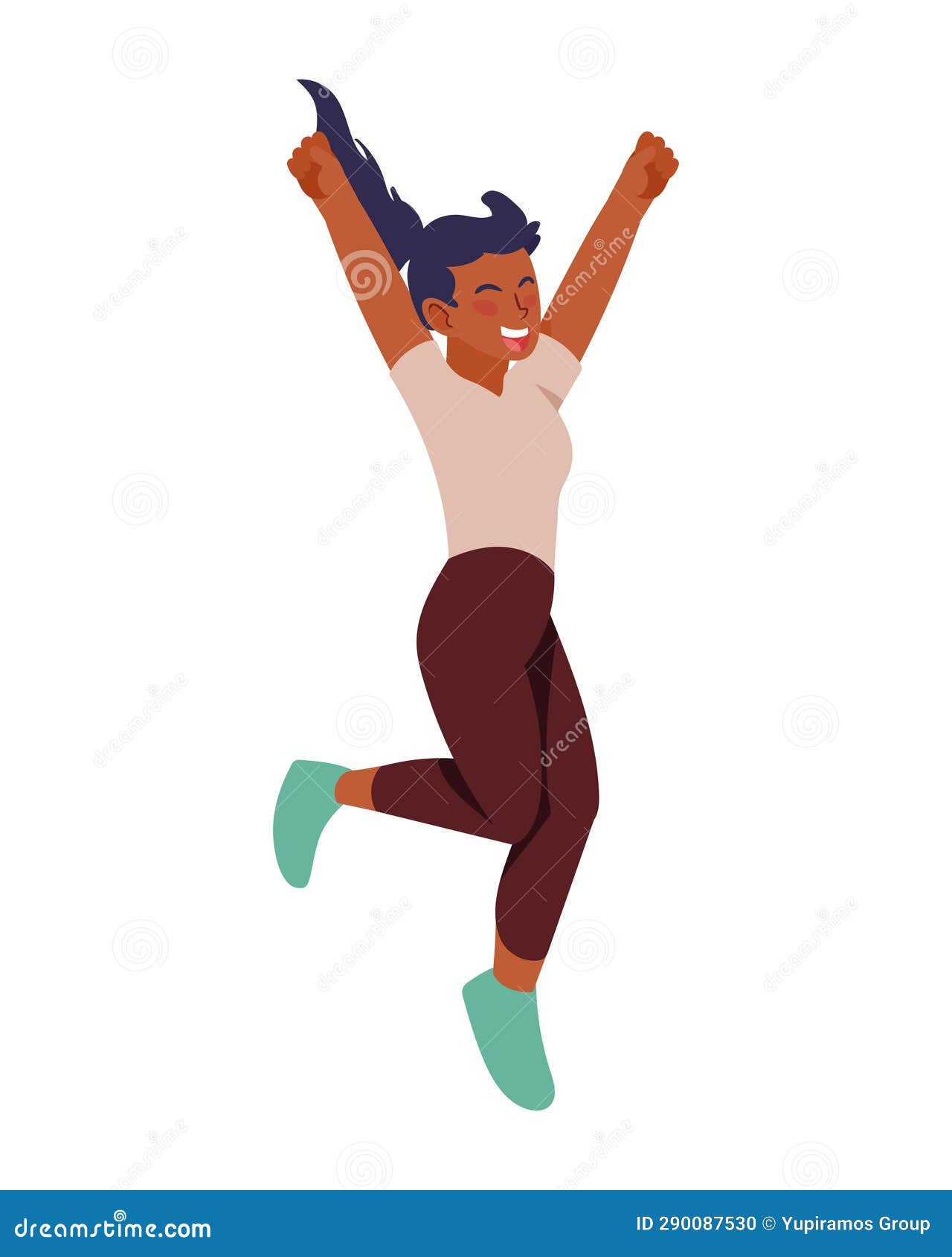 Woman jumping illustration stock illustration. Illustration of woman ...