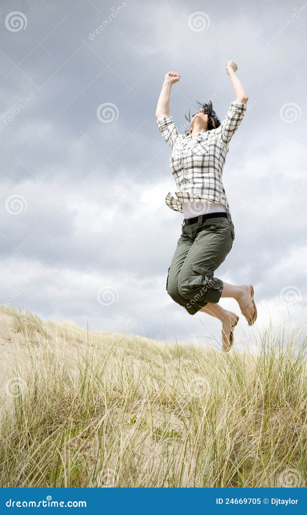 Woman jumping for joy stock image. Image of successful - 24669705