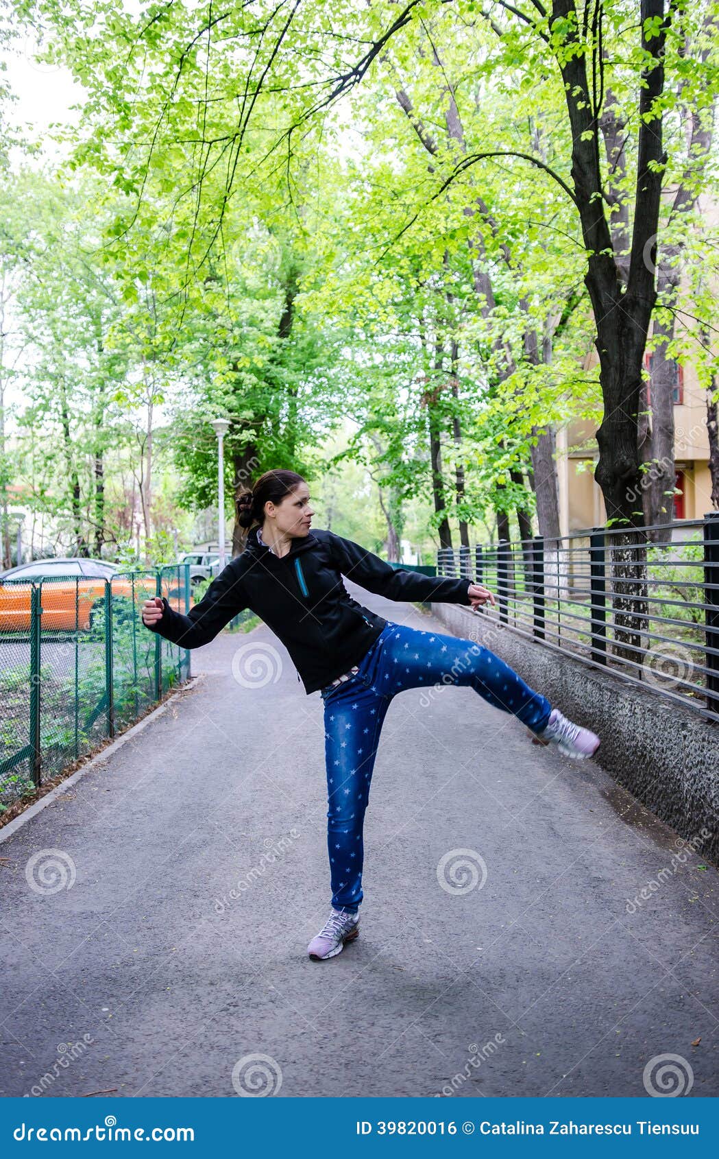 Woman kicking stock photo. Image of sport, garden, kick - 39820016
