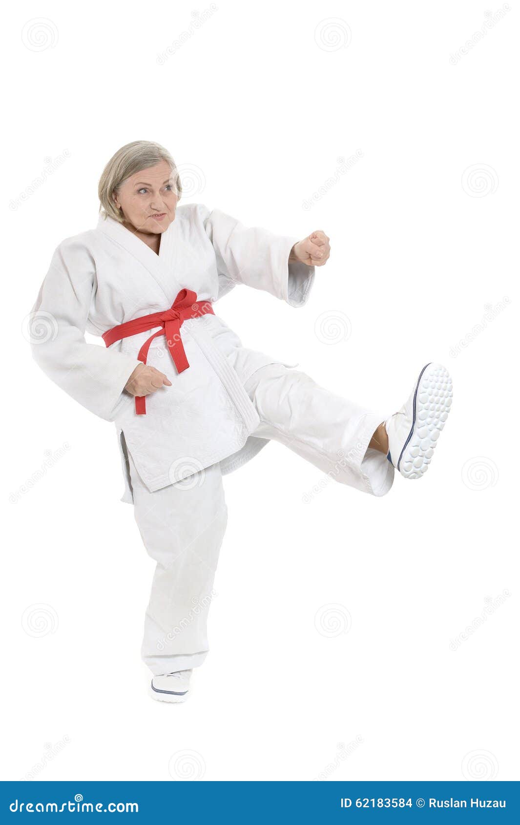 Woman in karate pose stock photo. Image of physical, adult - 62183584