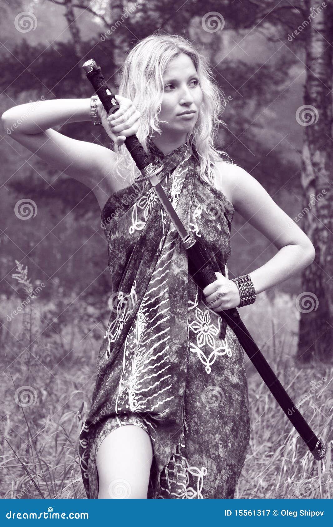 Woman with katana sword stock image. Image of person - 15561317