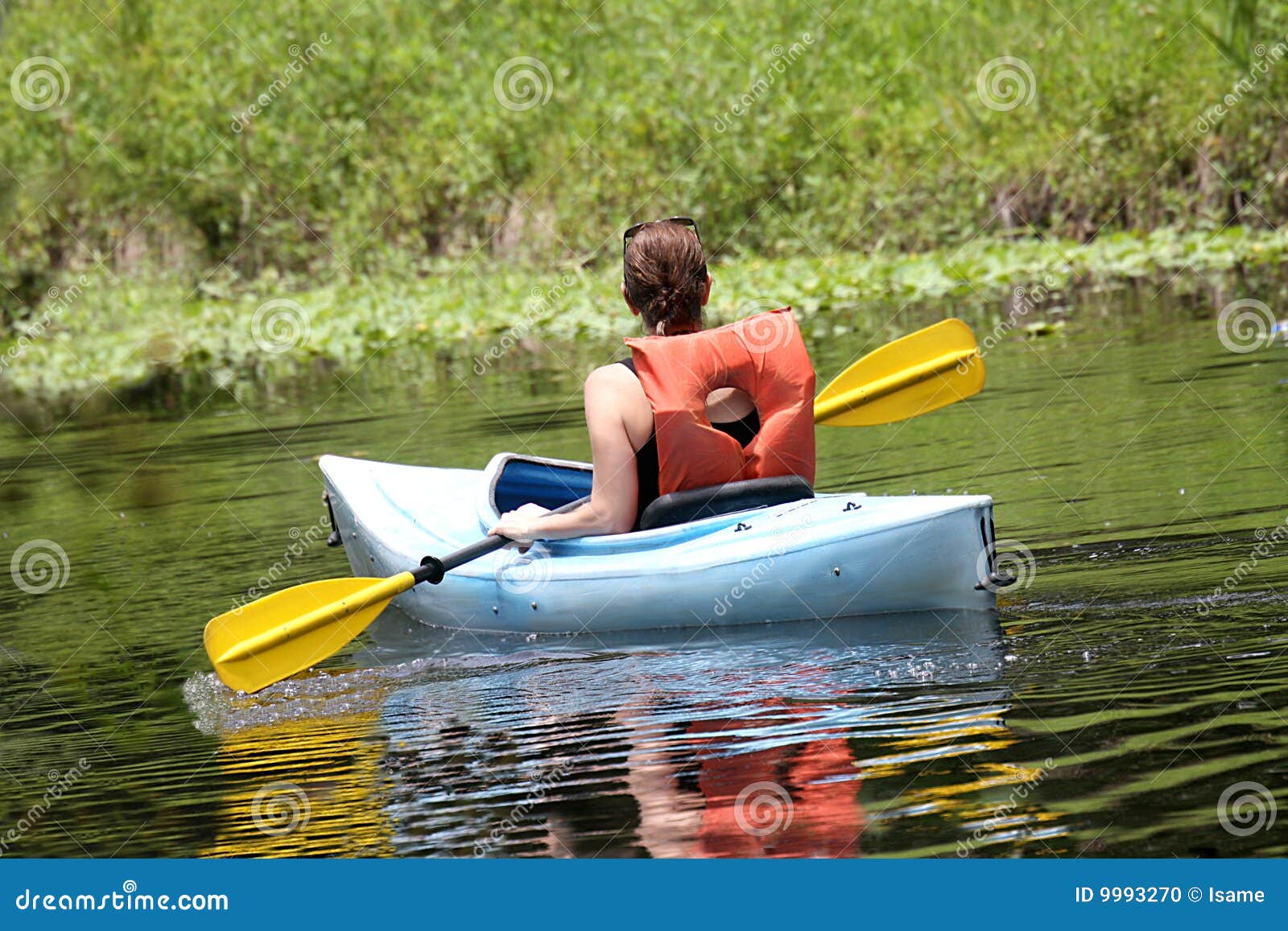 Woman kayaking stock photo. Image of florida, rowboat - 9993270
