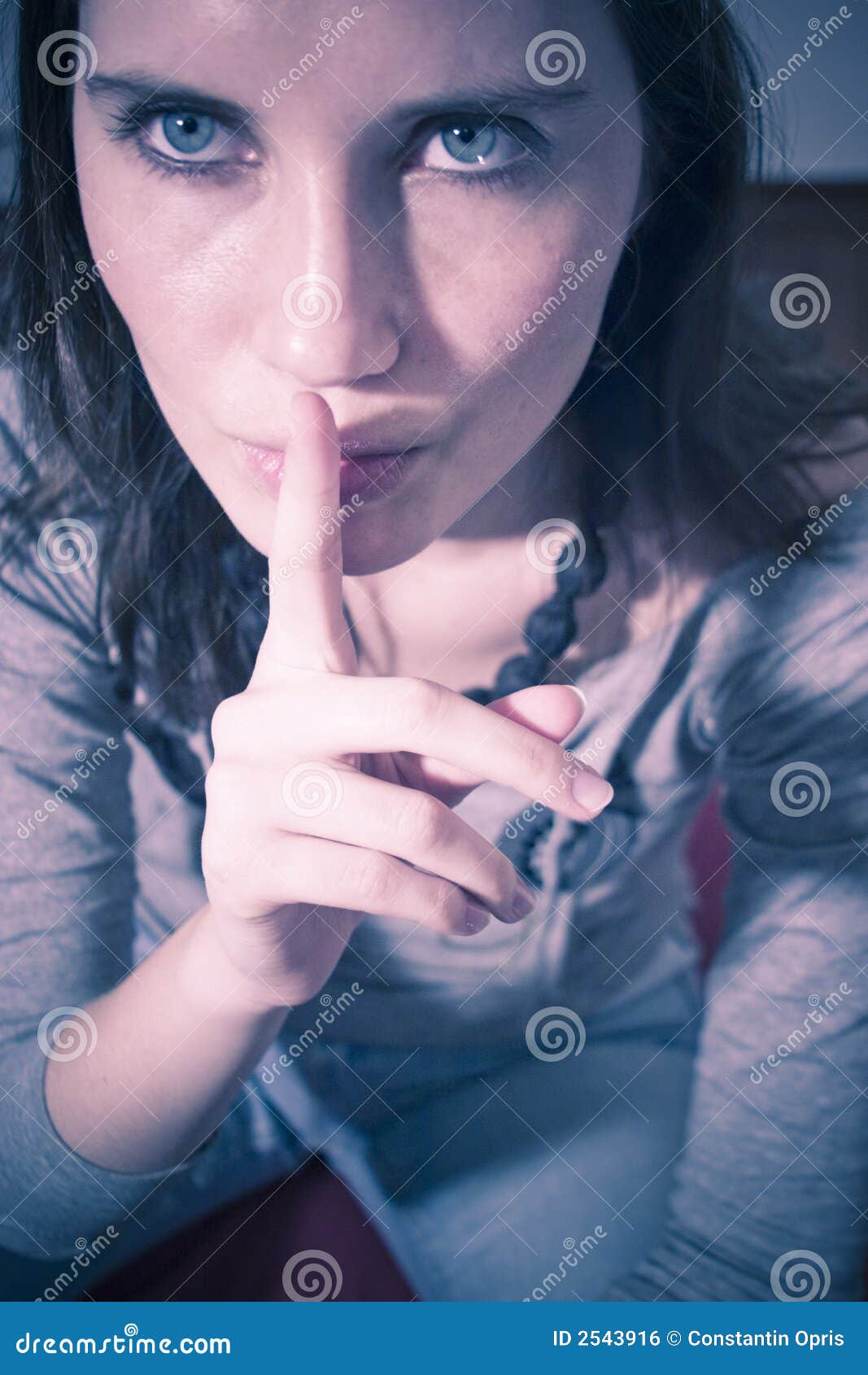 Woman keeping secret stock photo. Image of casuals, thoughtful - 2543916