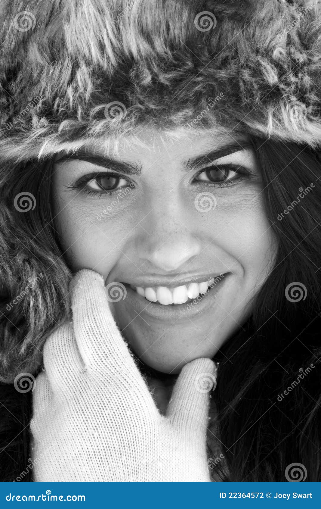 Woman keeping warm. stock photo. Image of happiness, beautiful - 22364572