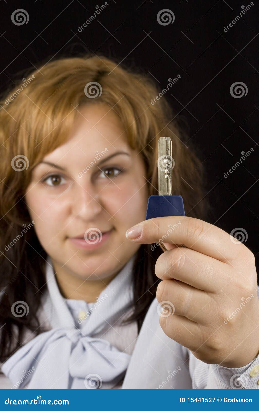 Woman and key stock image. Image of caucasian, face, brunette - 15441527