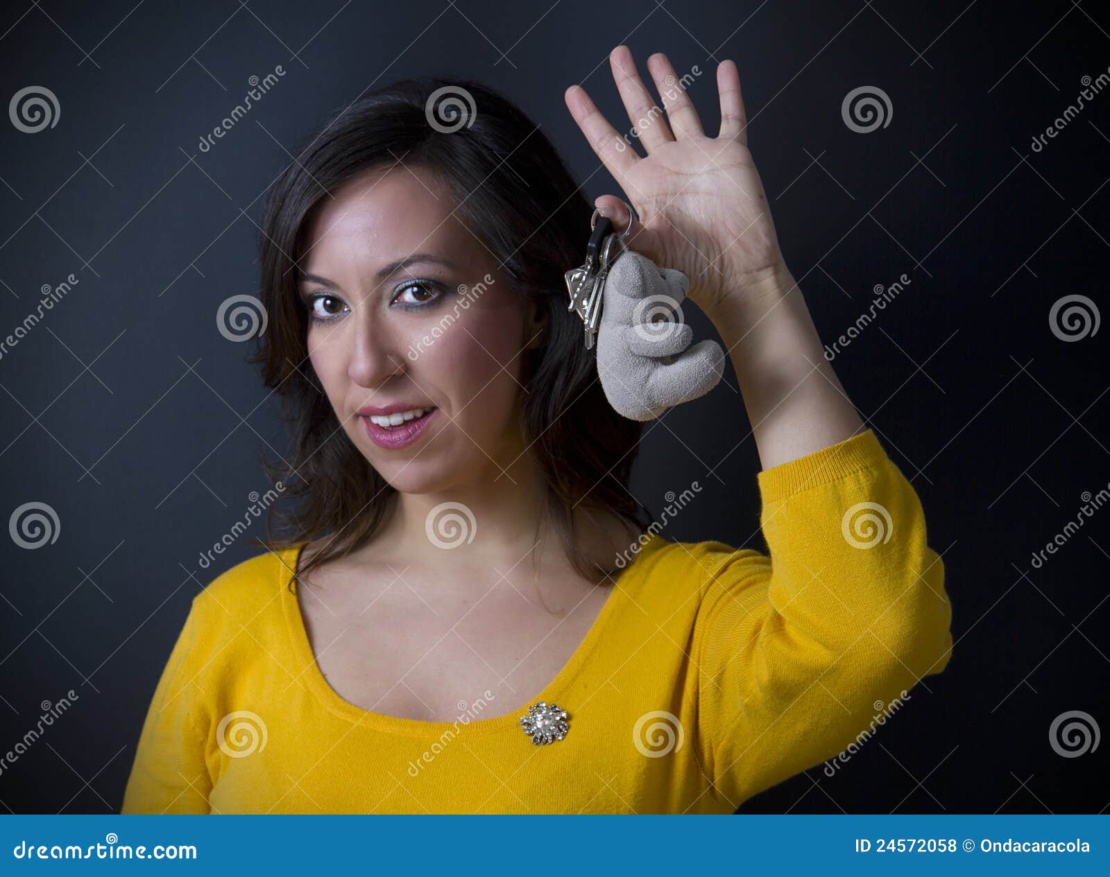 Woman with keys stock photo. Image of beautiful, character - 24572058