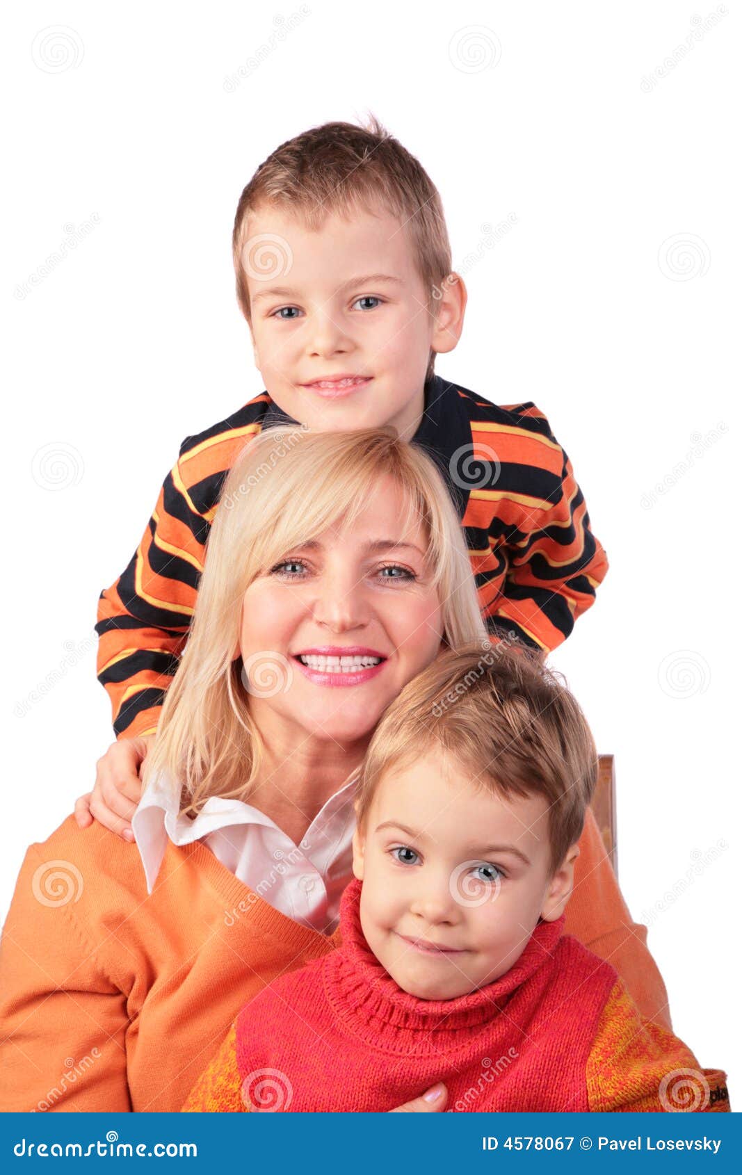 Woman with kids stock image. Image of grandson, life, human - 4578067