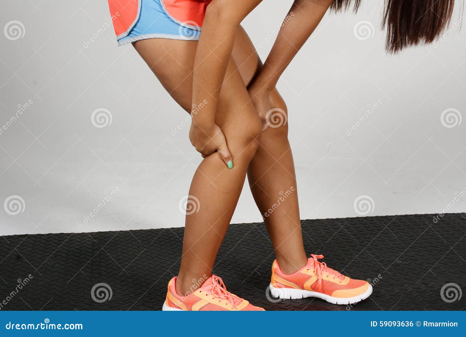 Woman with Knee Pain stock photo. Image of injury, health - 59093636