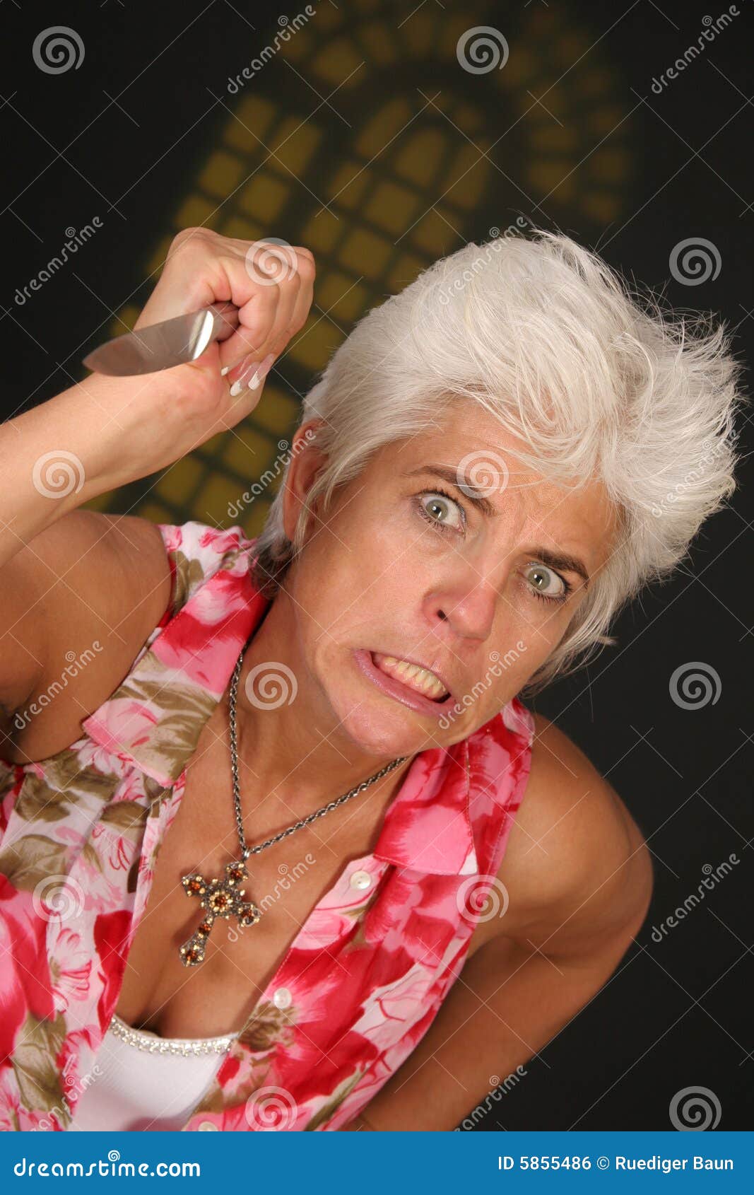 Woman with knife stock photo. Image of female, angry, person - 5855486