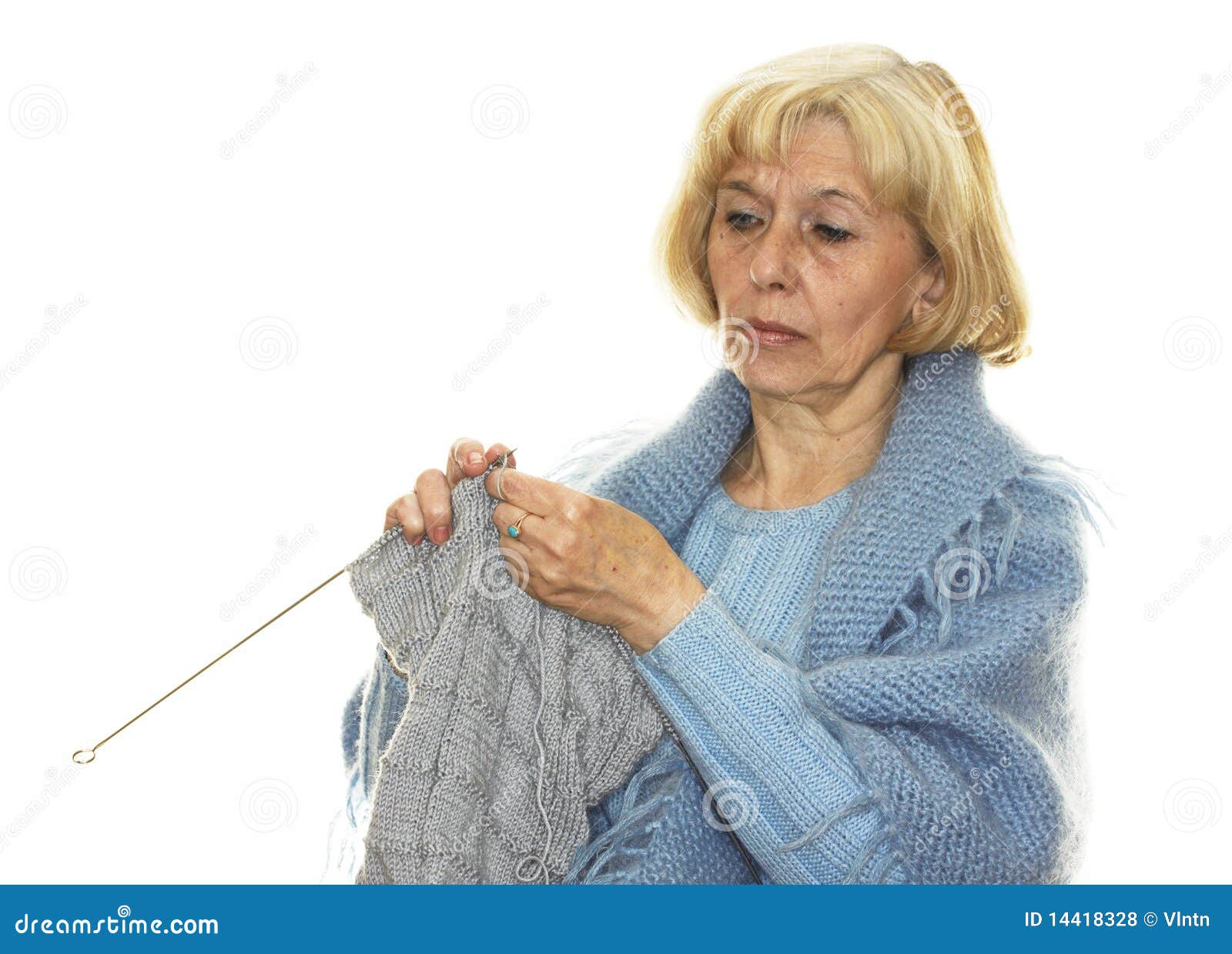 Woman knitting stock photo. Image of human, beautiful - 14418328