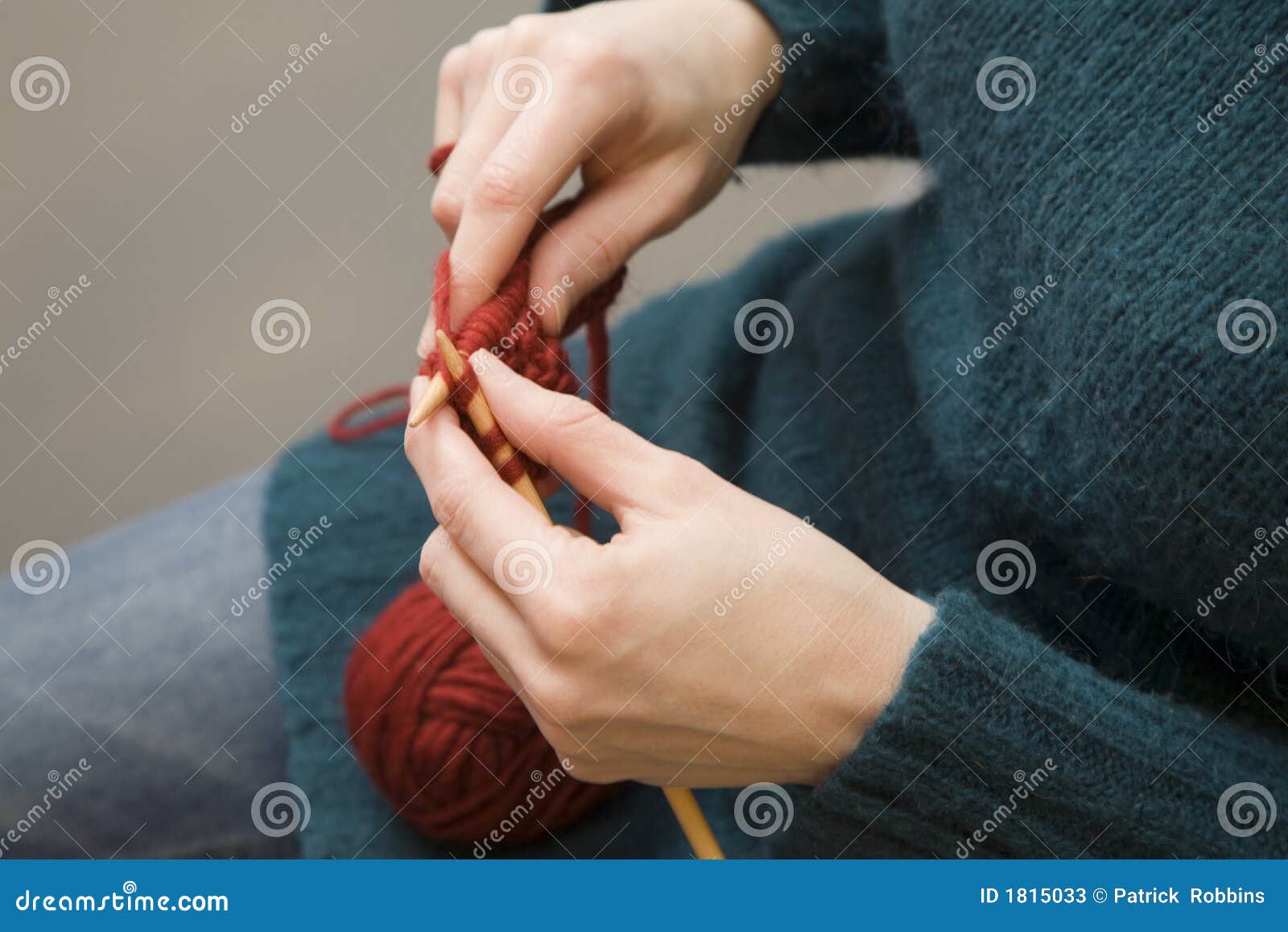 Woman Knitting stock image. Image of kneedles, knitting - 1815033