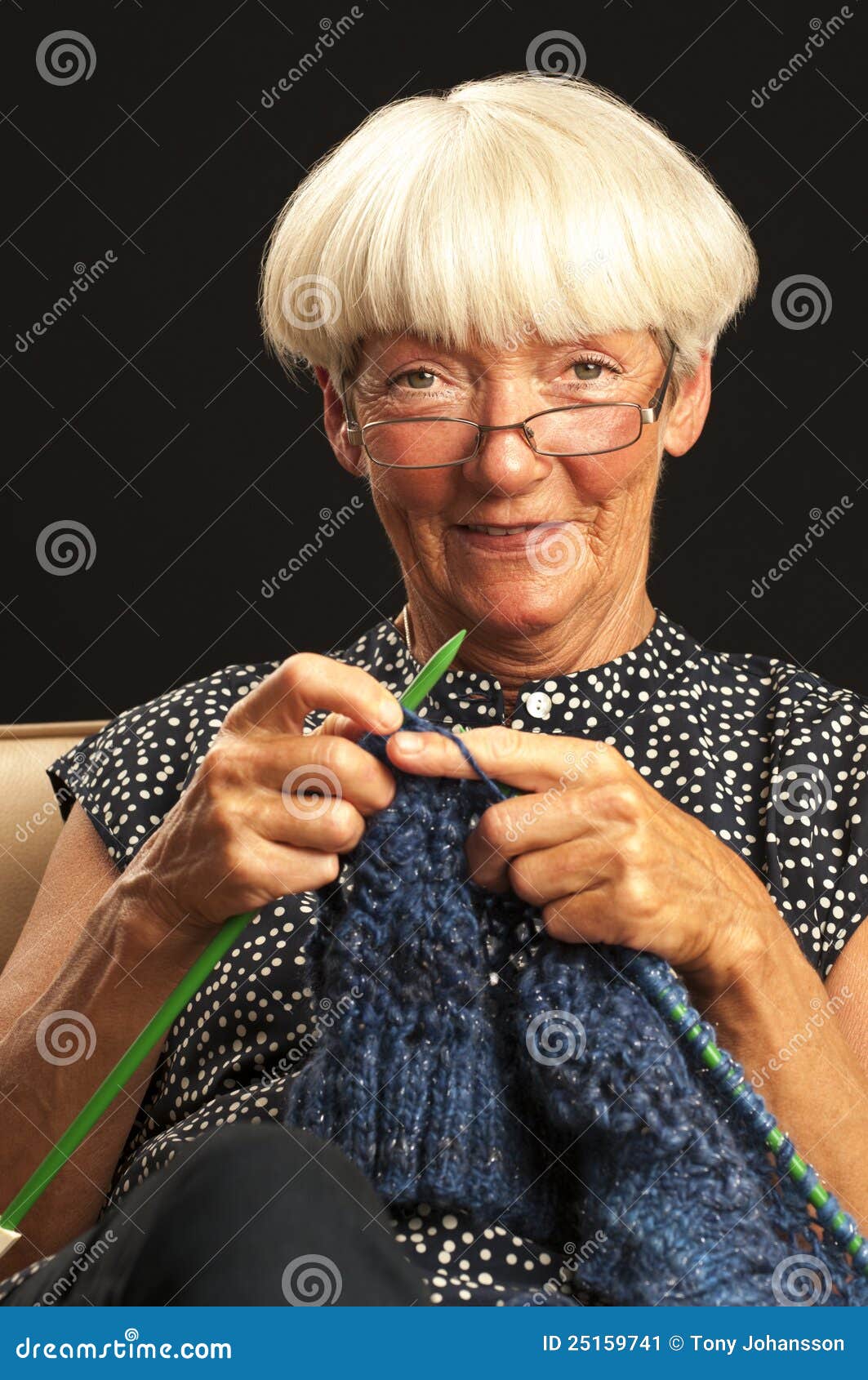 Woman Knitting stock image. Image of needlework, yarn - 25159741