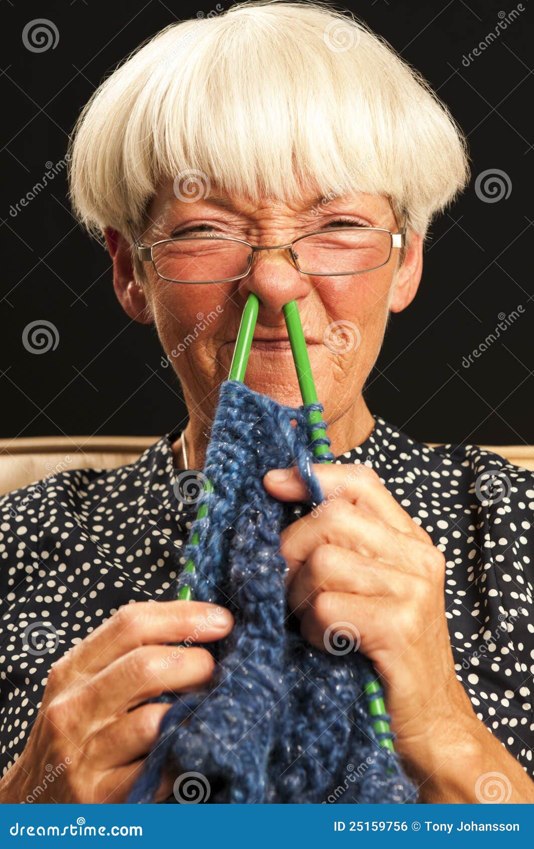 Woman Knitting stock photo. Image of work, needlework - 25159756