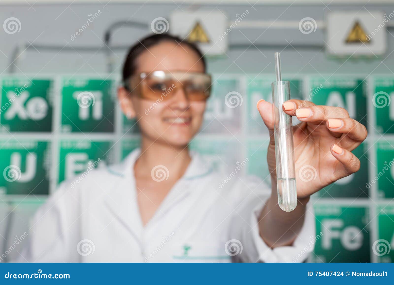 Woman in the lab stock photo. Image of test, concentration - 75407424