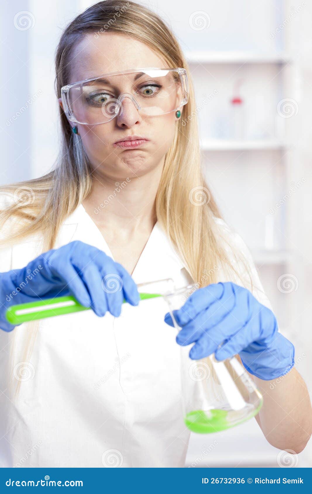 Woman in laboratory stock photo. Image of occupation - 26732936