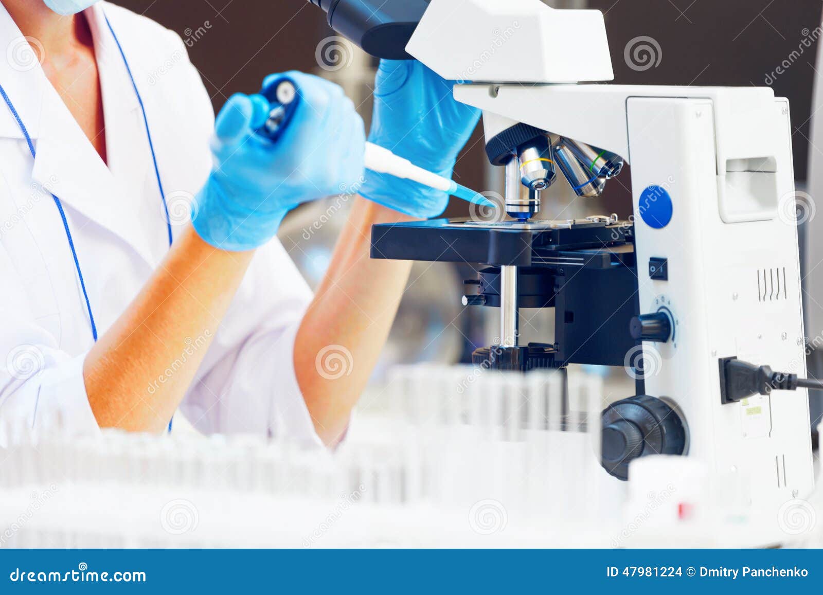 Woman in a Laboratory Working Stock Photo - Image of genetics ...