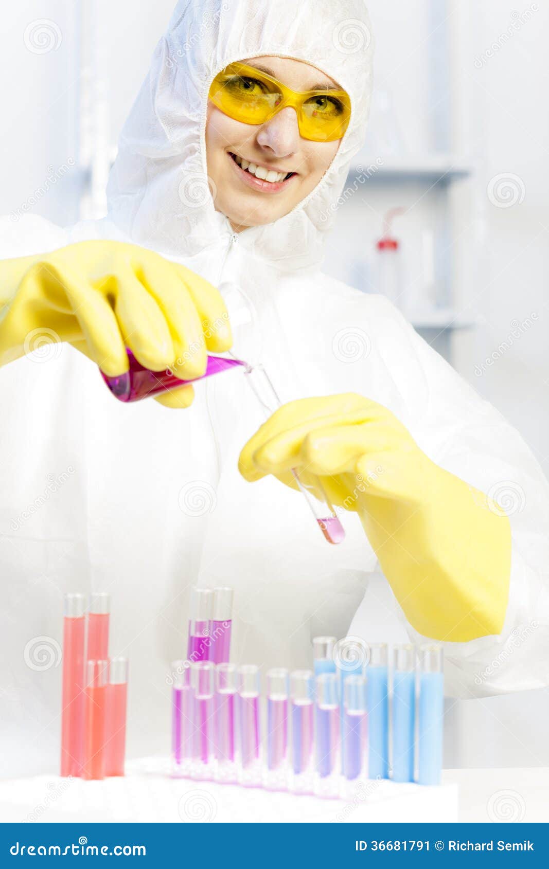 Woman in laboratory stock image. Image of occupation - 36681791