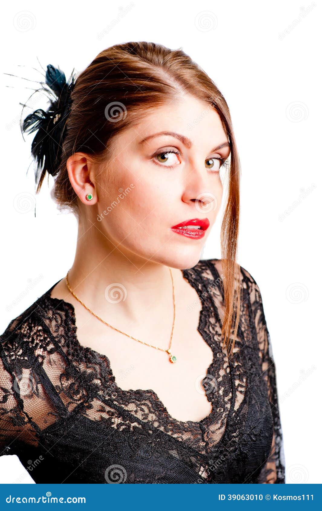Woman in a Lace Dress Posing Stock Photo - Image of adults, expressing ...