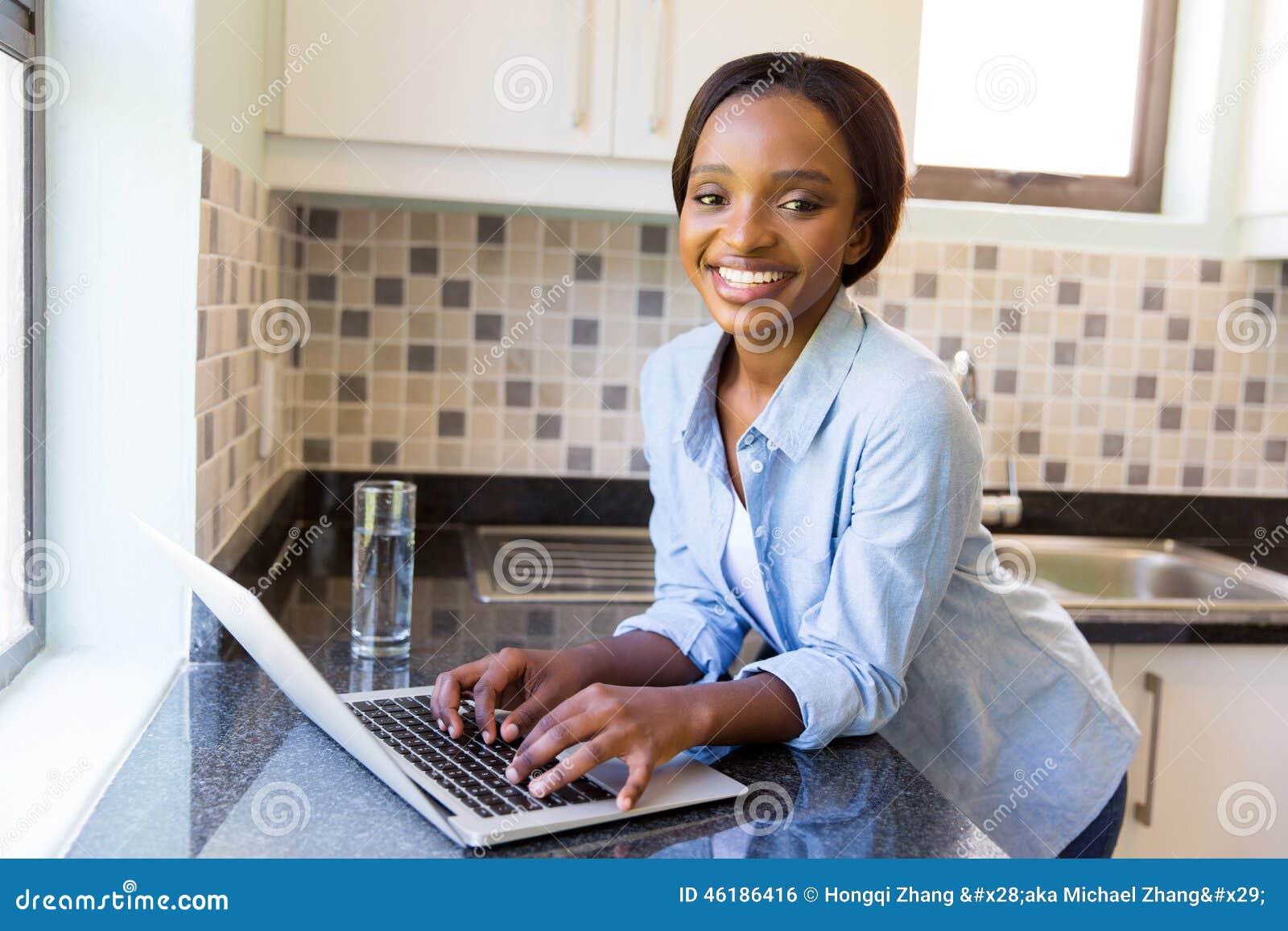 Woman laptop computer stock photo. Image of beautiful - 46186416