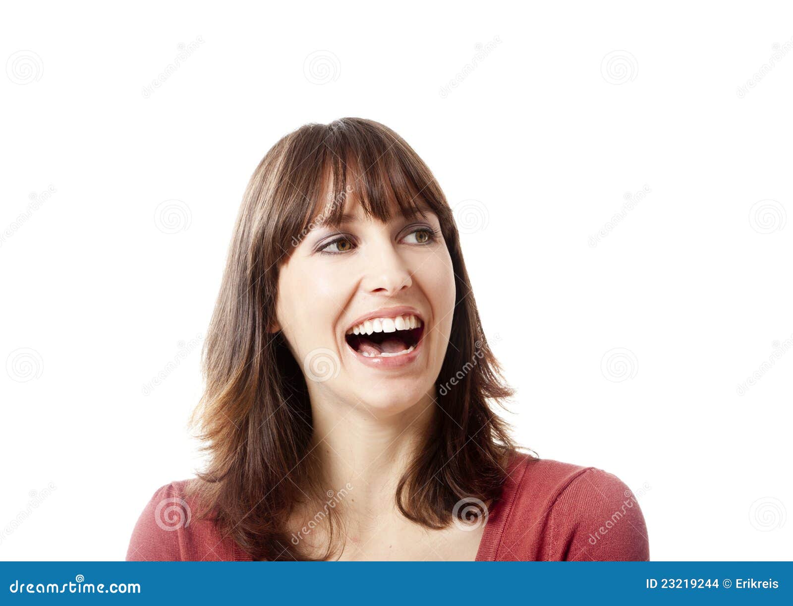 Woman laughing stock photo. Image of casual, close, caucasian - 23219244