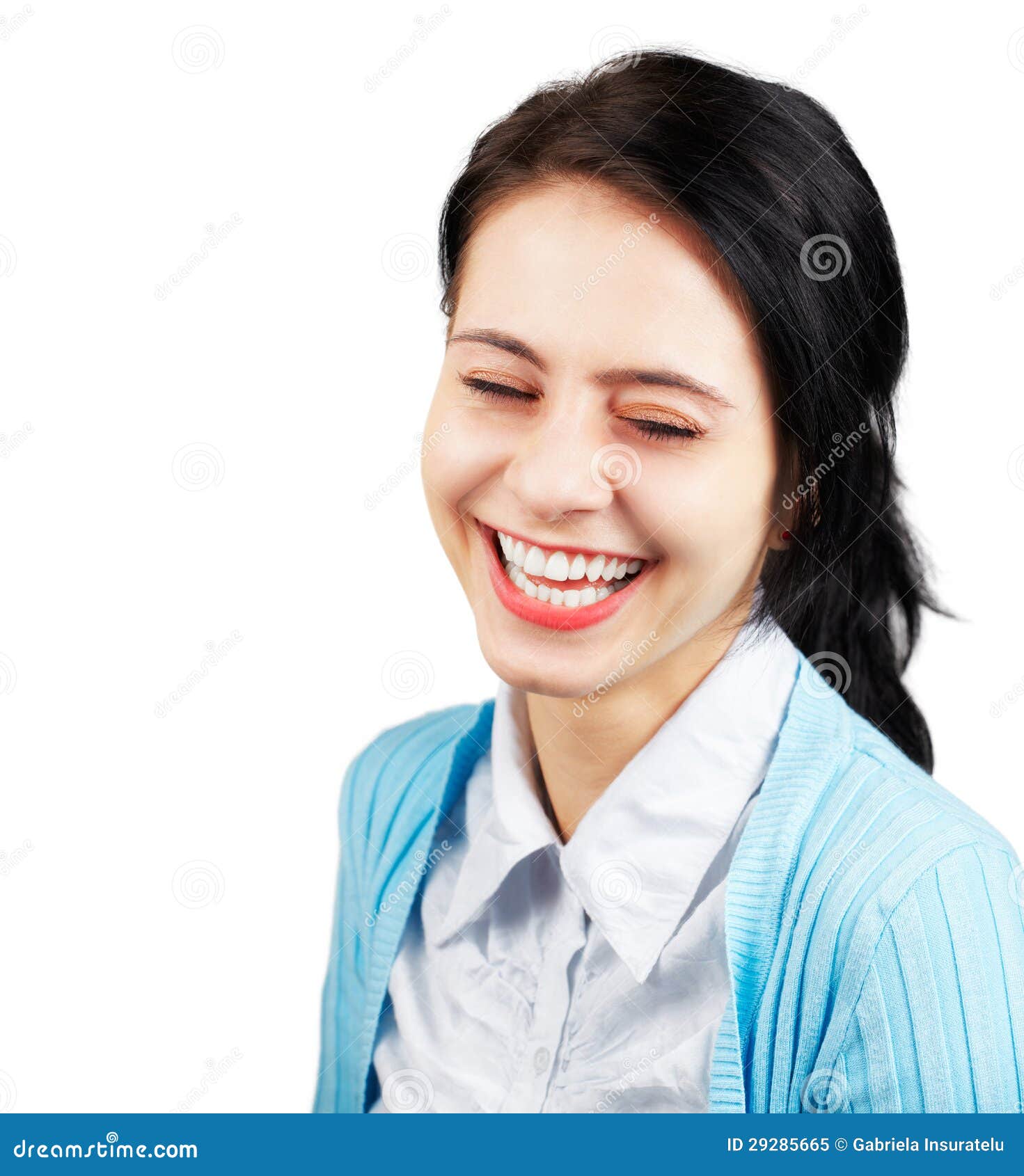 Woman laughing stock image. Image of healthy, looking - 29285665