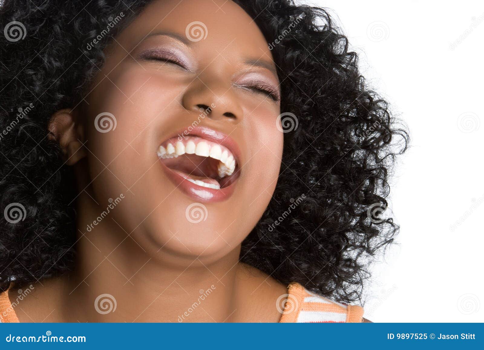Woman Laughing stock image. Image of portrait, closeup - 9897525