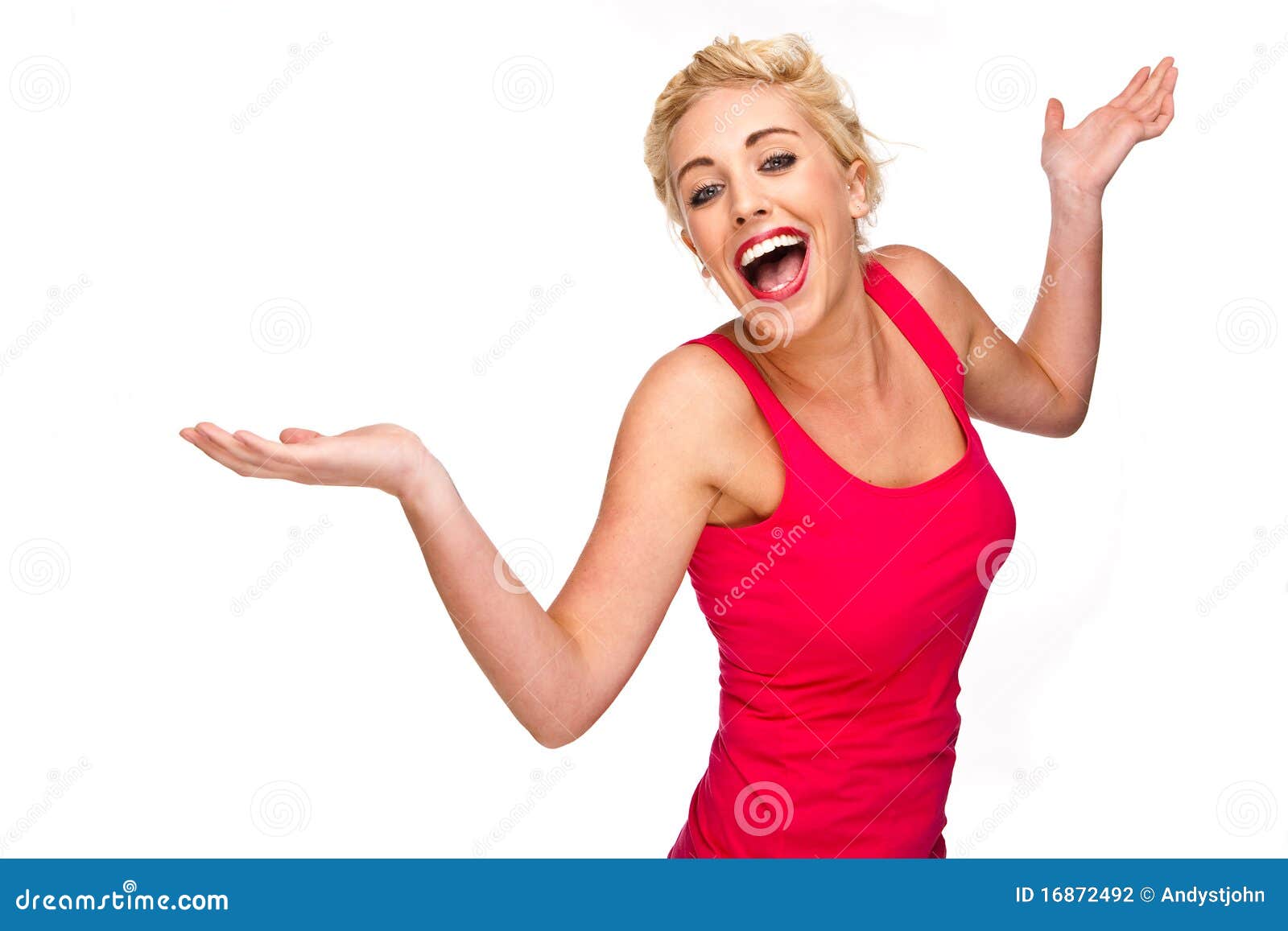 Woman Laughing, Smiling and Dancing Stock Photo - Image of attractive ...