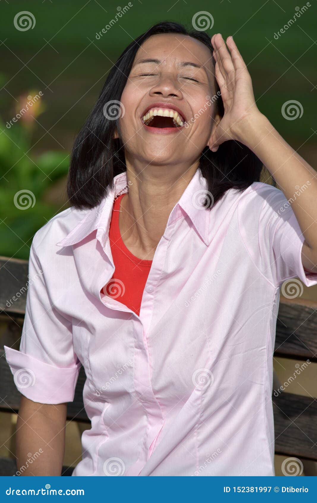 A Woman and Laughter stock image. Image of woman, laughter - 152381997