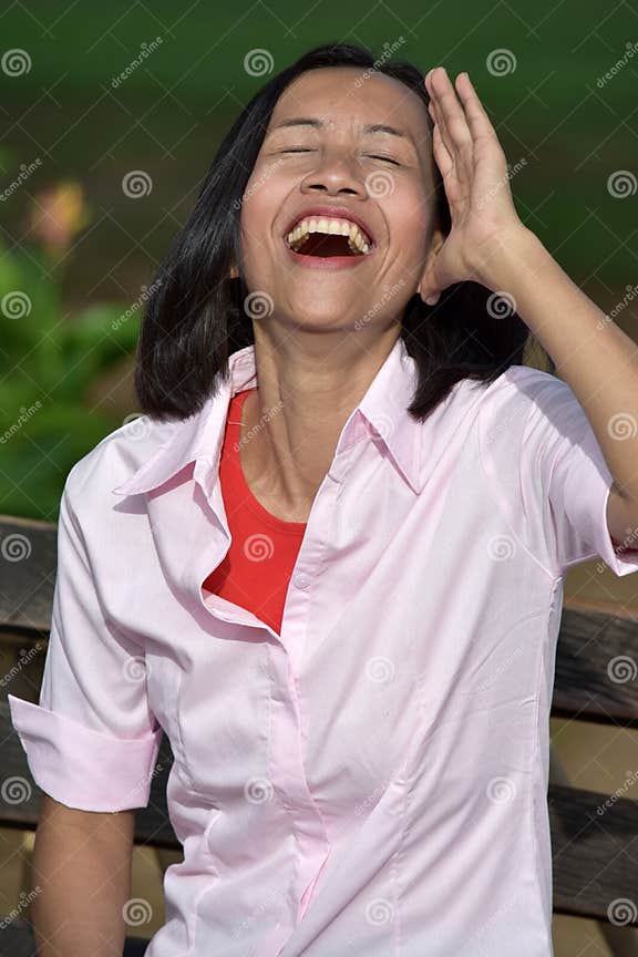 A Woman and Laughter stock image. Image of woman, laughter - 152381997