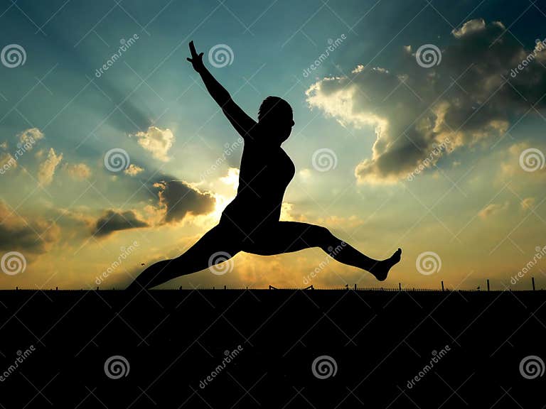 Woman Leaping stock image. Image of young, vacation, beach - 184473