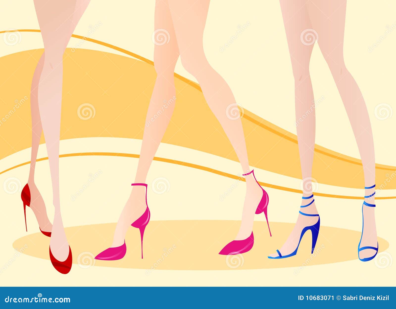 Woman leg illustration stock vector. Illustration of background - 10683071