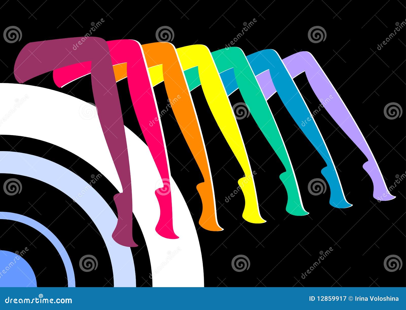 Woman legs color stock vector. Illustration of shop, clothes - 12859917