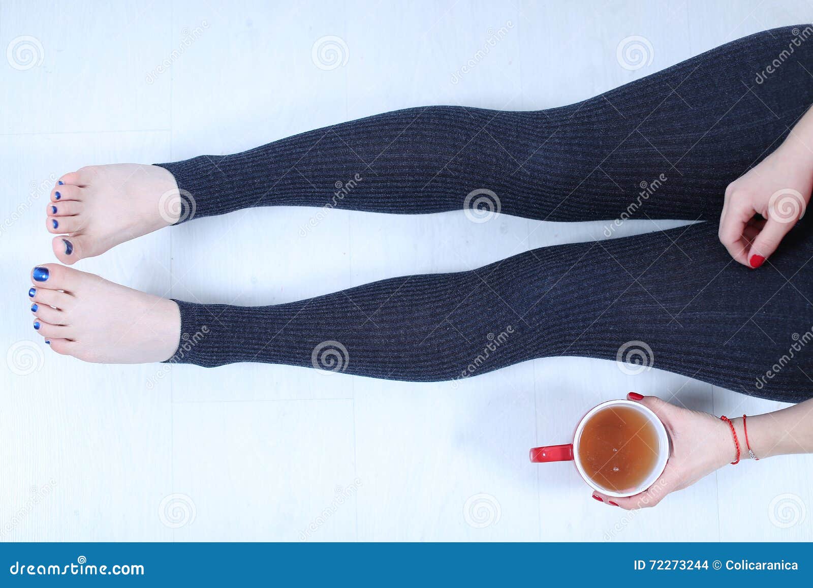 Woman Legs and a Cup of Tea Stock Photo - Image of tights, ladies: 72273244