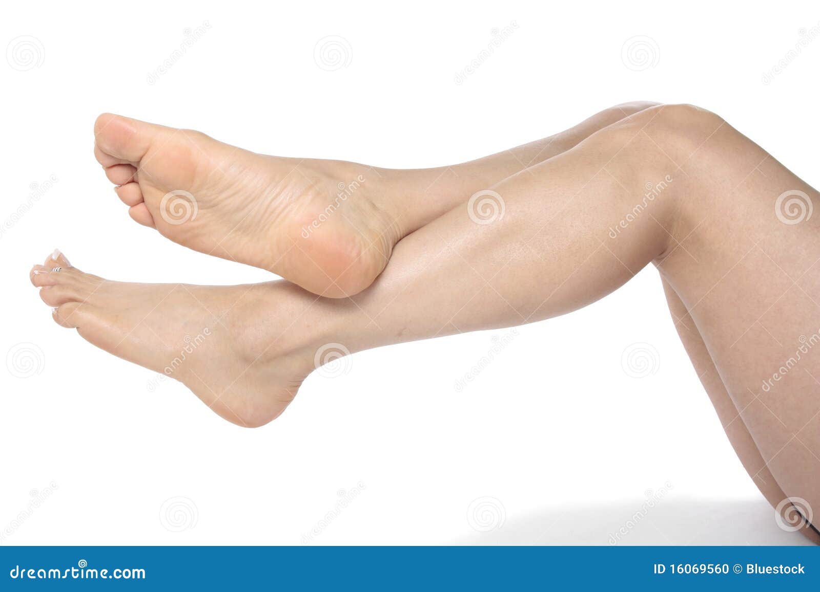 Woman Legs Isolated Over White Stock Photo - Image of hygiene, slim ...