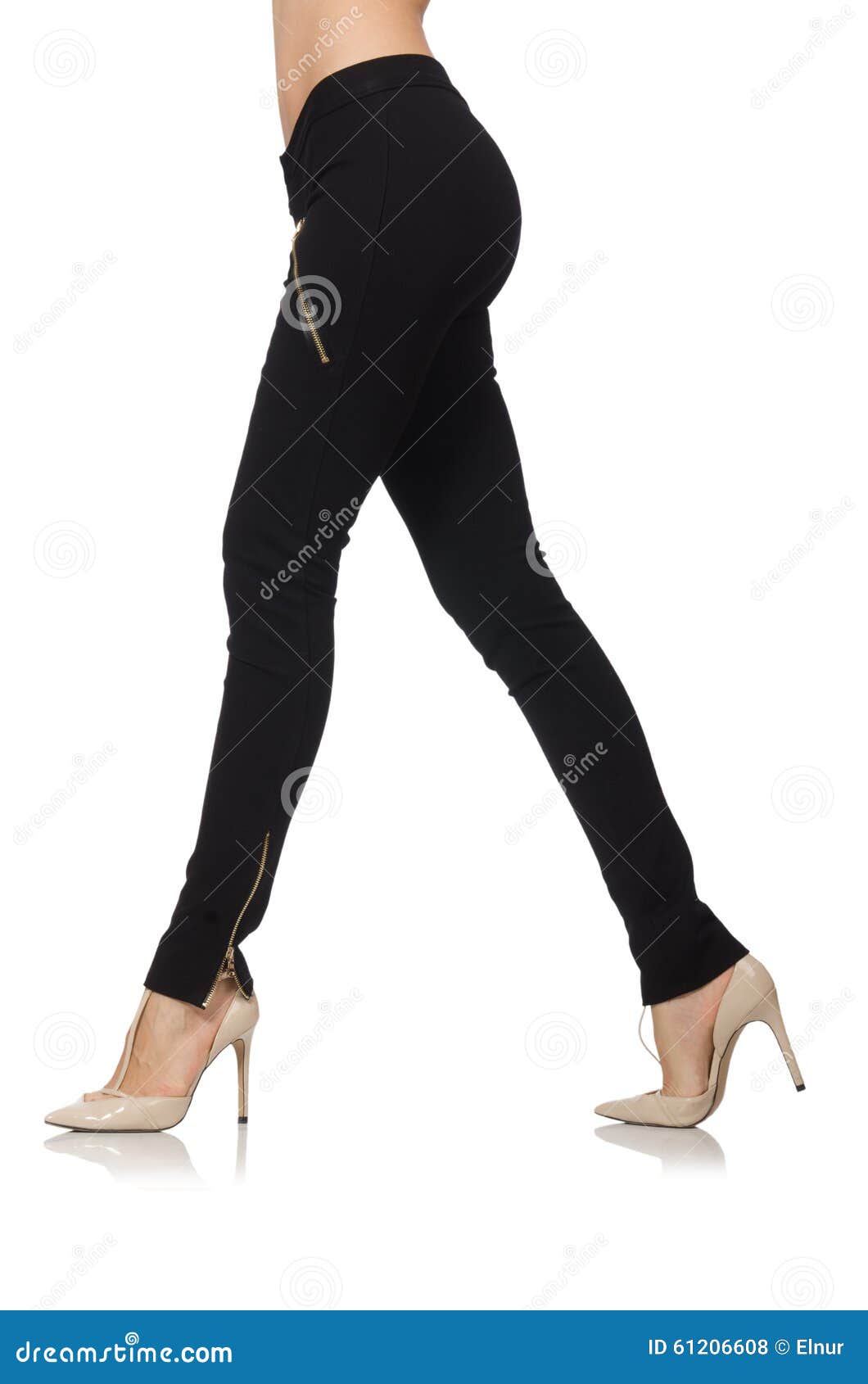 The Woman Legs Isolated on White Stock Photo - Image of lady, pantyhose ...