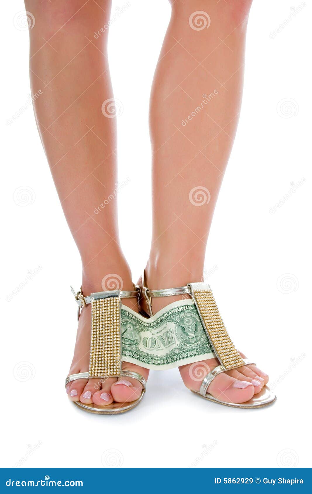 Woman Legs with Money on White Stock Image - Image of naked, healthy ...