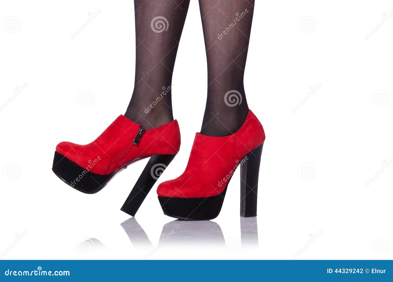 Woman legs with red shoes stock photo. Image of beautiful - 44329242