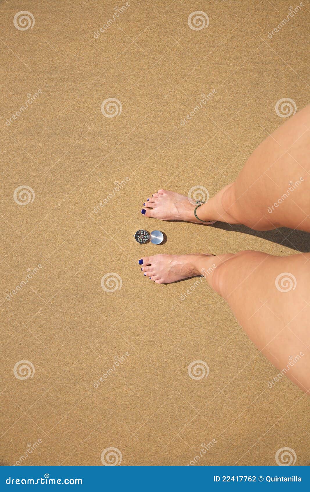 Woman Legs with Silver Compass Stock Photo - Image of feet, geography ...