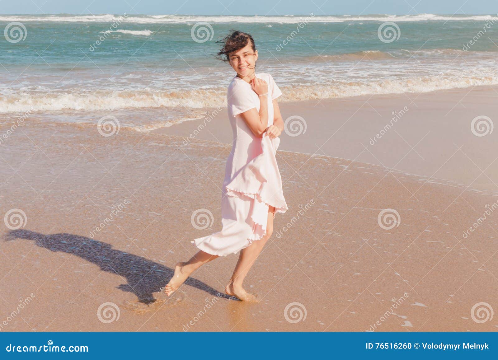 Woman Legs Walking on the Beach Sand Stock Photo - Image of ocean, legs ...