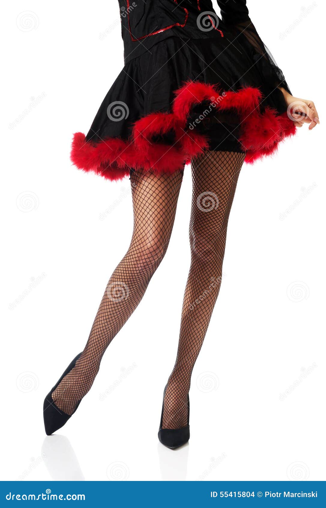 Woman Legs Wearing Devil Clothes Stock Photo - Image of holiday ...