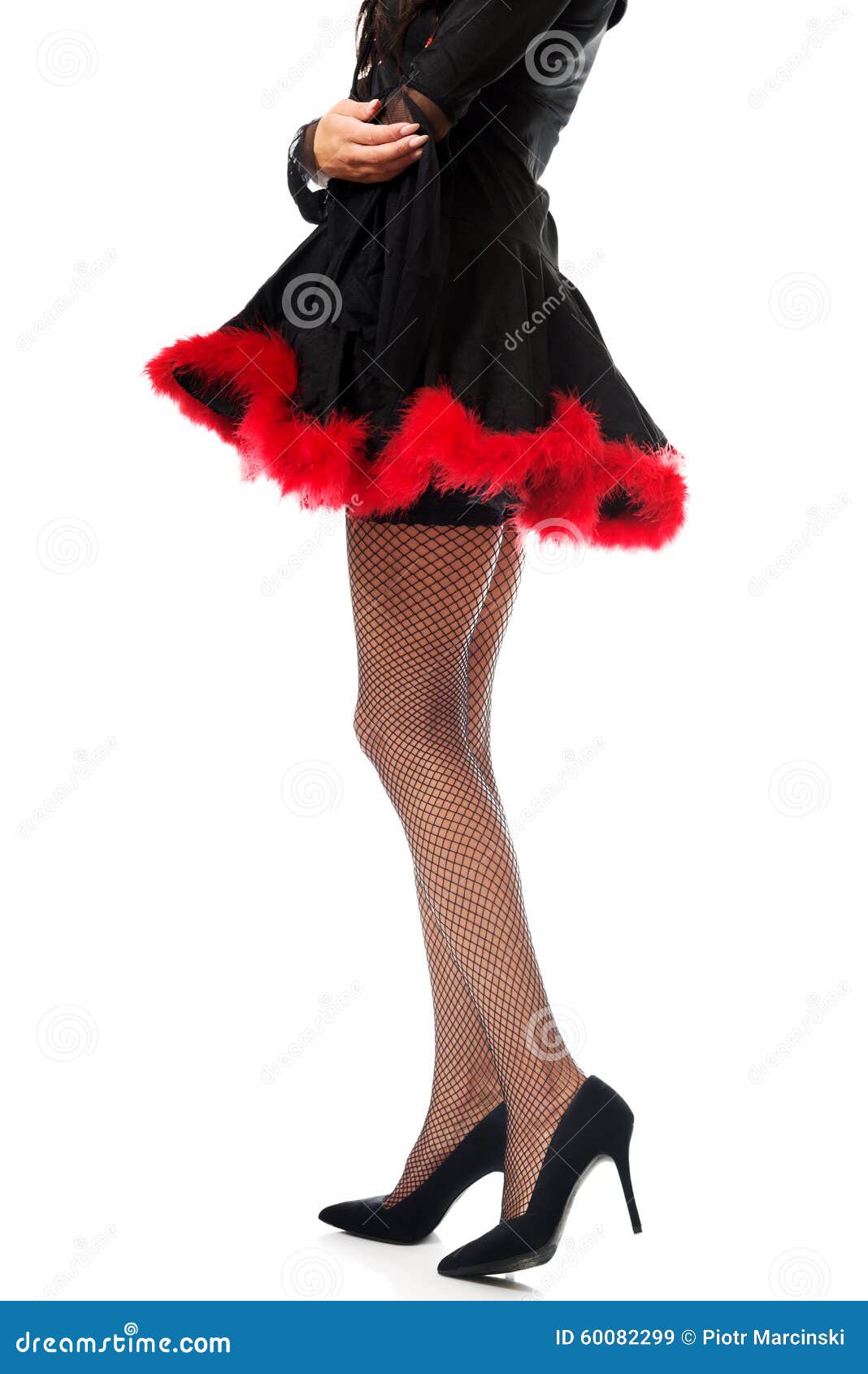 Woman Legs Wearing Devil Clothes Stock Image - Image of long, female ...