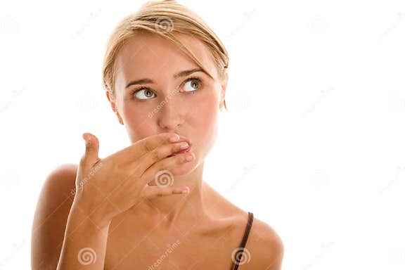 Woman Licking Her Fngers Stock Image Image Of Enjoying 17023105
